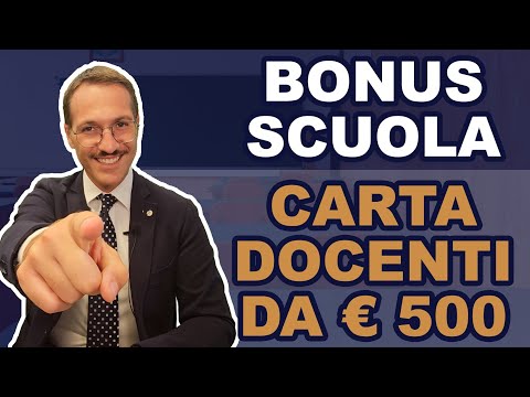 👨🏫 Come ottenere IL BONUS SCUOLA o CARTA DOCENTE DA 500 EURO?
