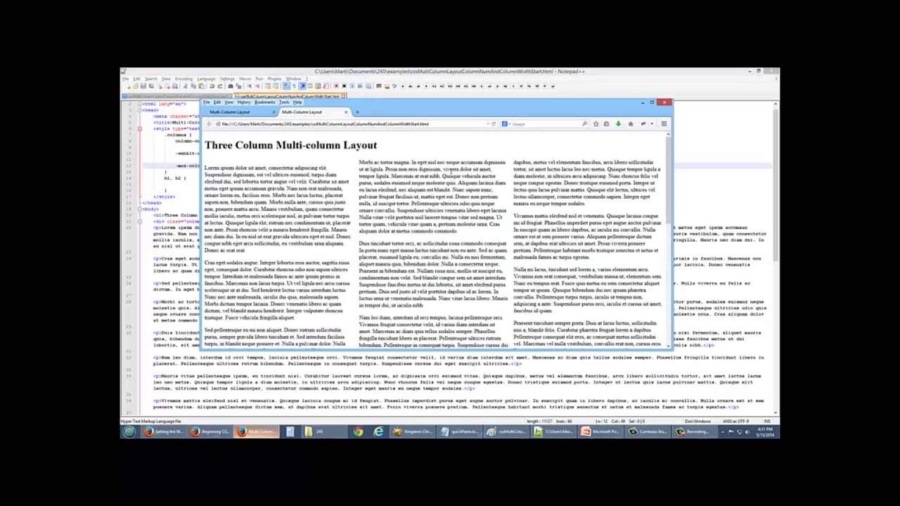 CSS3 Learning Series: Multi Column Layout