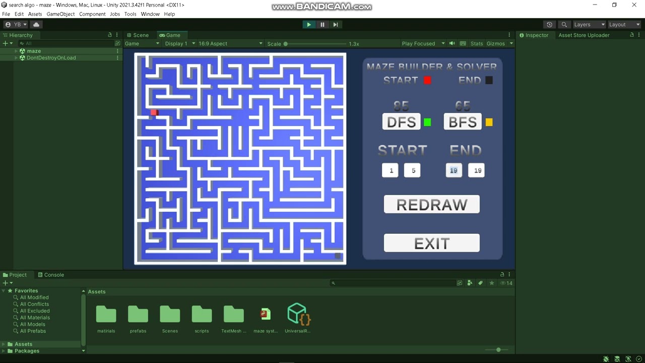 maze generator & solver asset on unity asset store