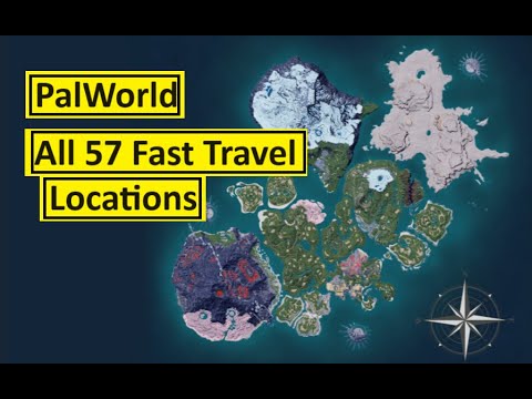 PalWorld Map with ALL 57 Fast Travel Locations
