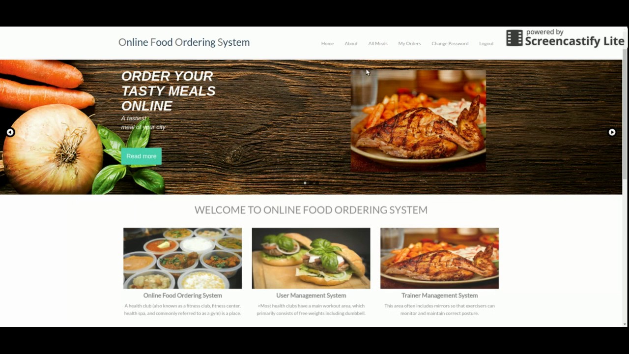 Food Ordering System | PHP and MySQL Project Source Code | PHP MySQL CRUD Project