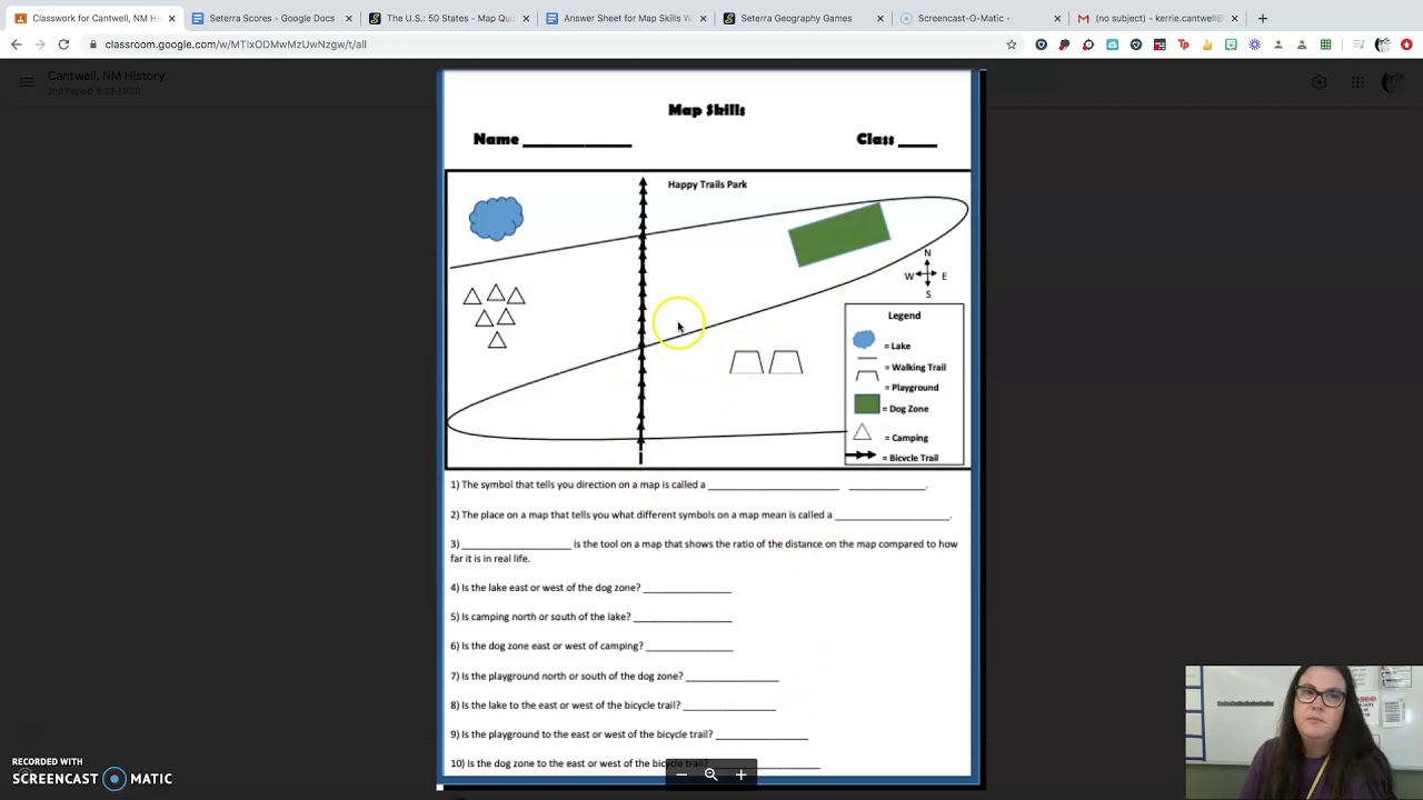 Map Skills Worksheet Instructions