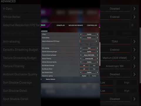 Best Graphics Settings to improve FPS on Apex Legends! #apexlegendsgame #apexlegends #bestgraphics