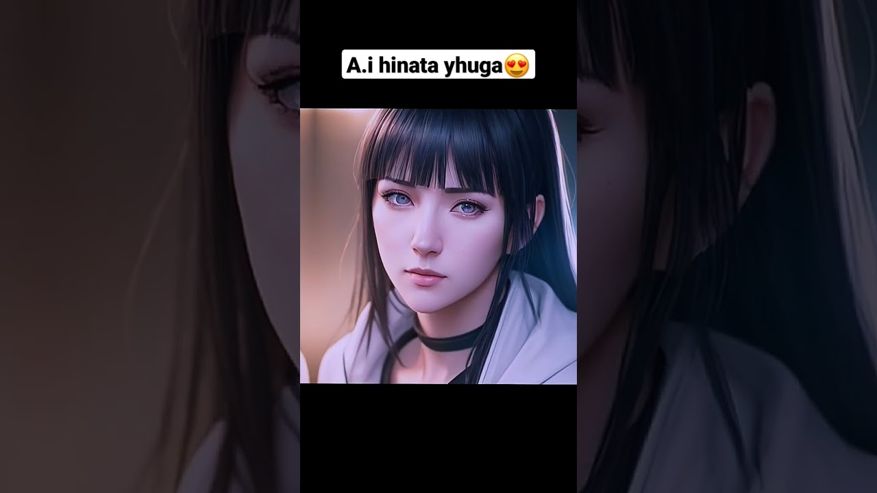 A.I realiatic hinata yhuga beautiful😍😚 #animeai #realistic #picart #shorts