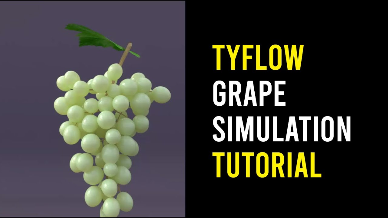 Grape Simulation - TYFLOW TUTORIAL +  Scene File