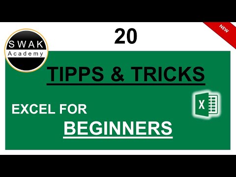 EXCEL BEGINNER´s 20 TIPPS & TRICKS