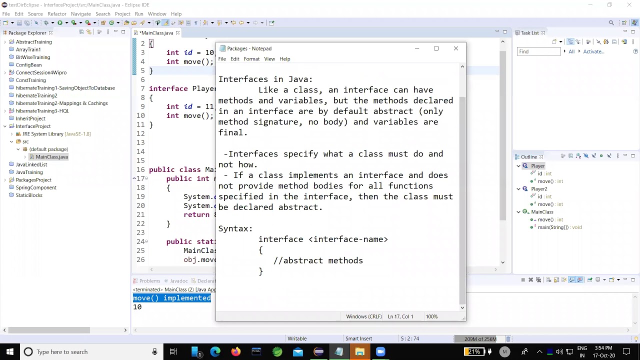 Java Session 9.2  - Interfaces and multiple inheritance