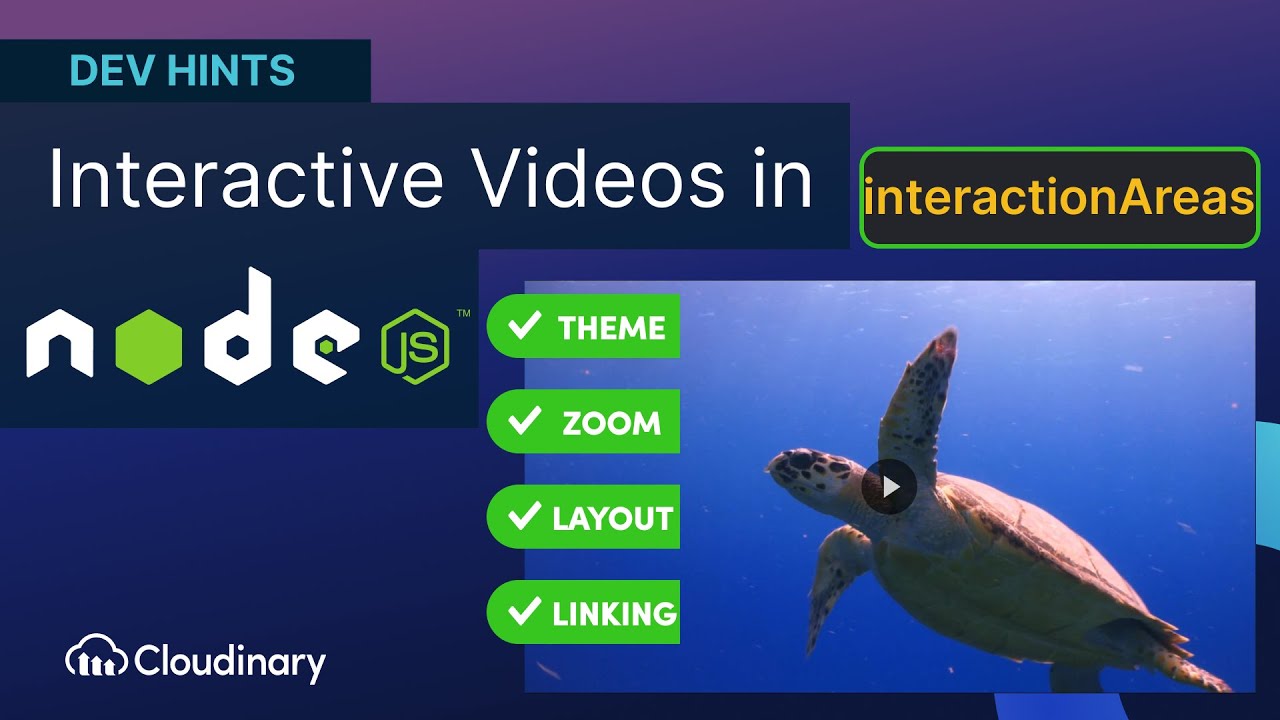 Create Interactive Videos in Node.JS with Cloudinary - Dev Hint