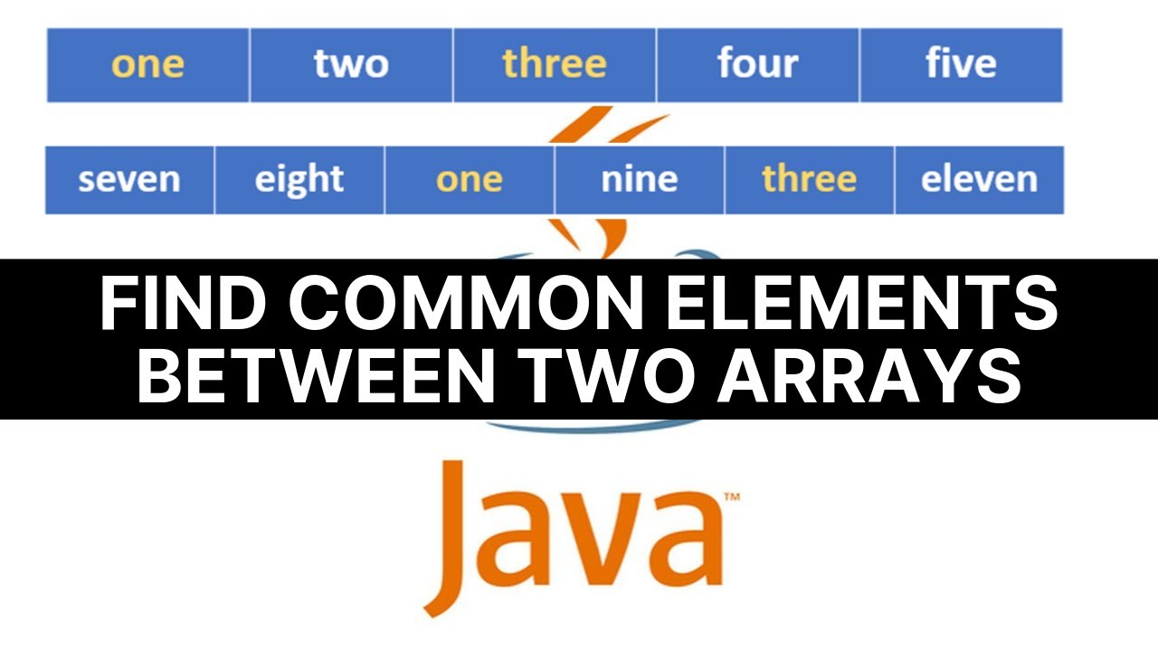 Java Tutorial | How to find common elements between two arrays
