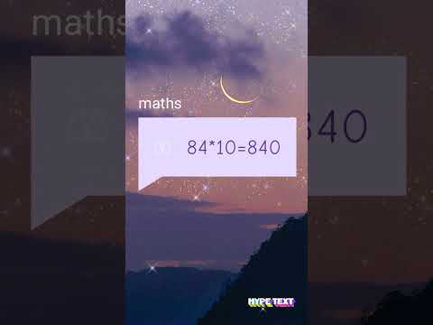 84*10=840 eighty four multiplied by ten is equal to eight hundred and fourty #youtubeshorts