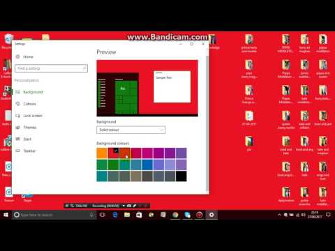 How to change background color in windows 10