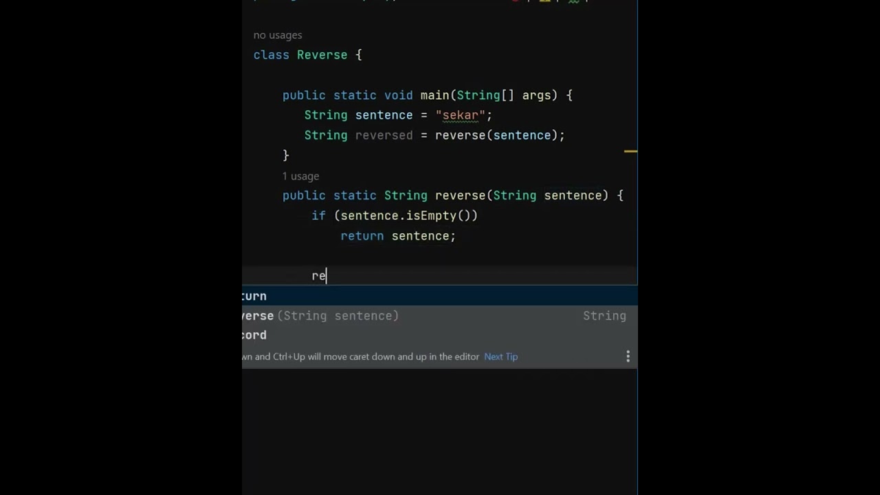 Reverse a string using recursion in java | java program #java #reverse