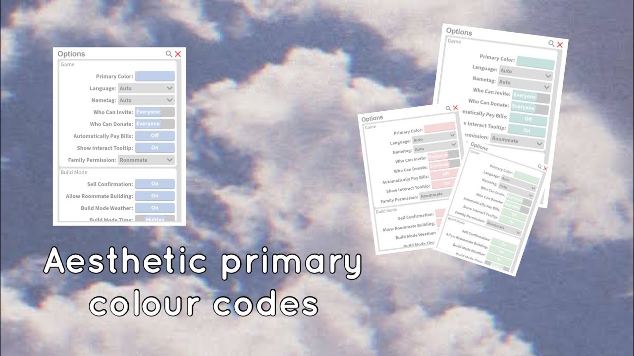 Aesthetic primary colour codes for bloxburg II Tropical Roblox