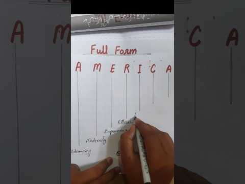 Full form of AMERICA || What is the full form of America #presnelson #missionact #shorts #education