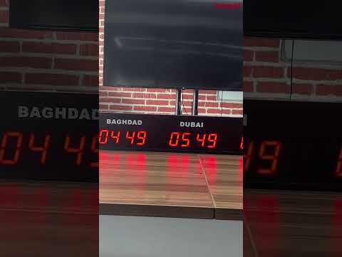 4 time zone digital wall clock