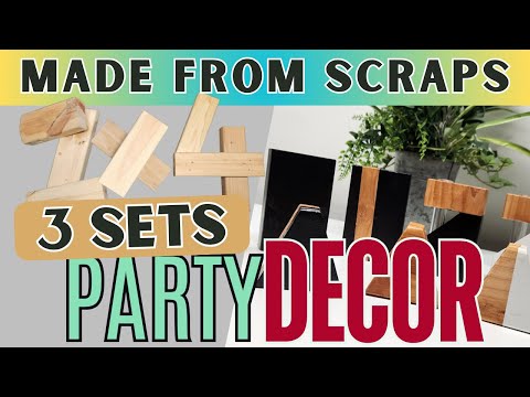 2x4 Scrap Wood Projects: Make 3 Easy Party Table Decor Sets to Sell!
