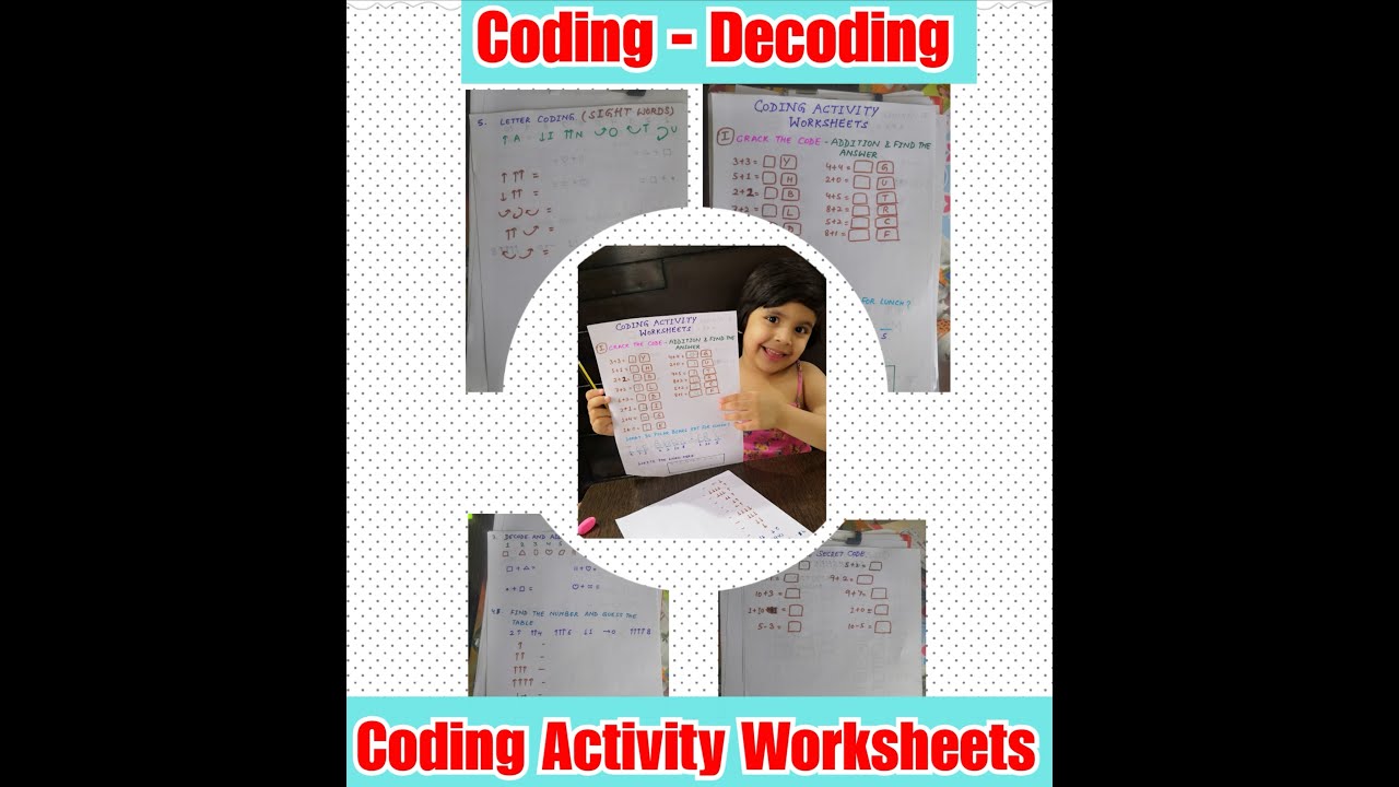 Addition-Crack the Code, Number Line Secret Code, Sight Words | Coding Decoding Worksheets V