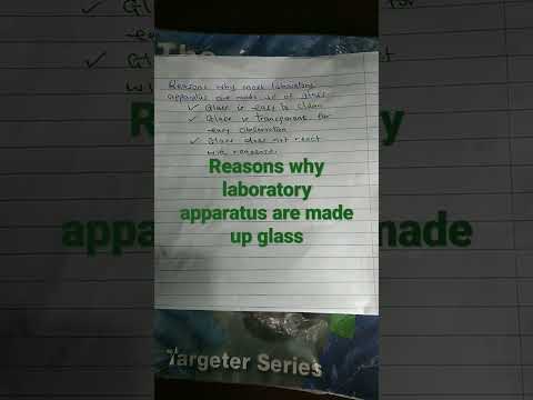 why Laboratory apparatus are made of glass.#form 1