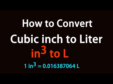 How to Convert Cubic inch to Liter?