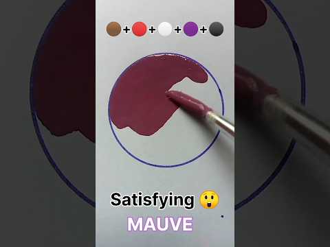 Just watch it! Satisfying❍ colouring MAUVE 😲 MAUVE colour making theory#satisfying #satisfyingvideo