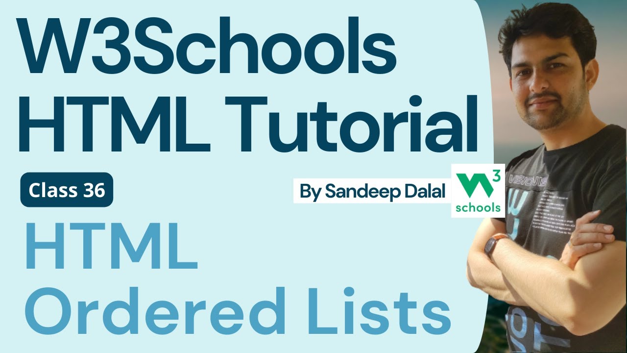 HTML Tutorial - HTML Ordered Lists - W3Schools - In Hindi & English