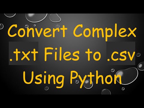 Convert Complex .txt Files to .csv Using Python