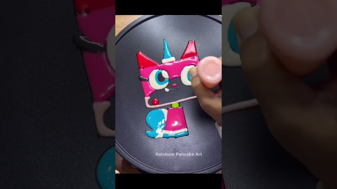 Shorts - Princess Unikitty & Puppycorn Pancake - Cartoon Character, Pancake Art @rainbowpancakeart