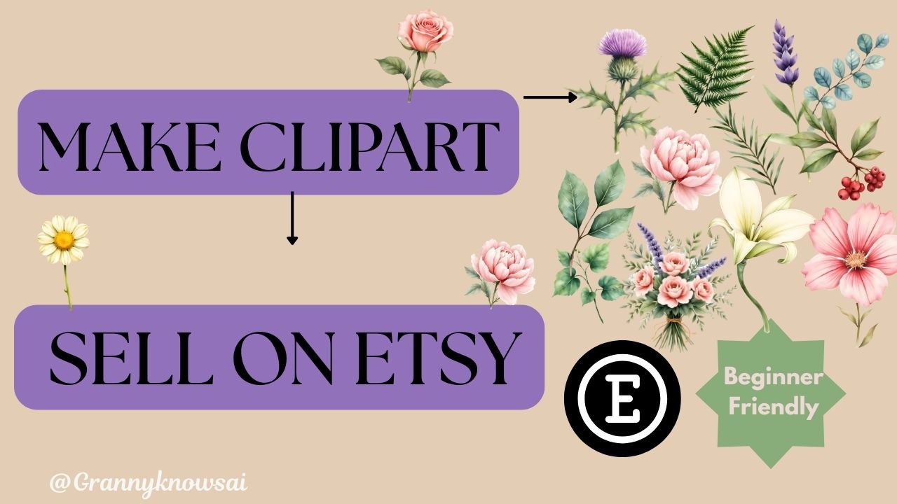 Create Vintage Botanical Clipart & Sell It on Etsy — Step-by-Step Beginner Tutorial