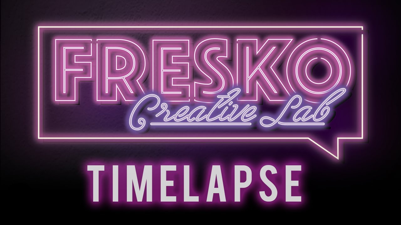 HOW TO DRAW VECTOR ART NEON SIGN EFFECT time lapse