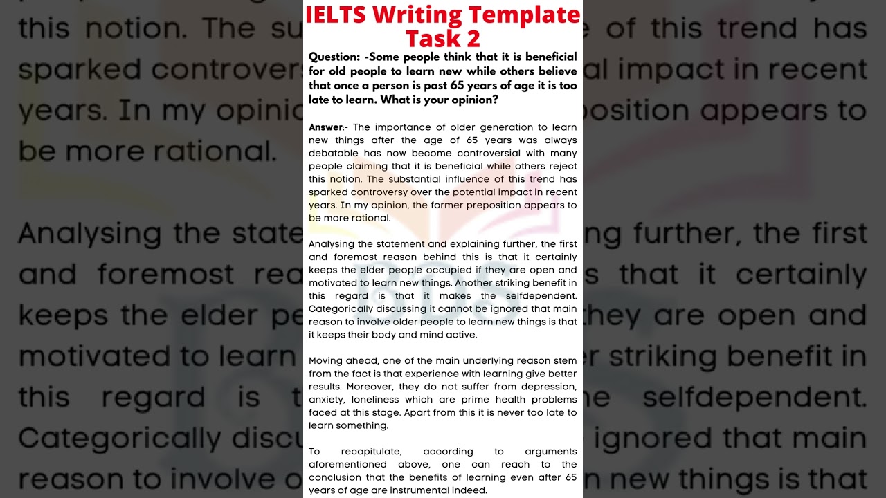 IELTS Writing Task-2 | Template | Essay with solution | Save the video