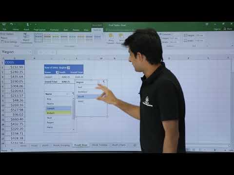 Pivot Table Slice Video Lecture - How to become an Expert of MS Excel ...