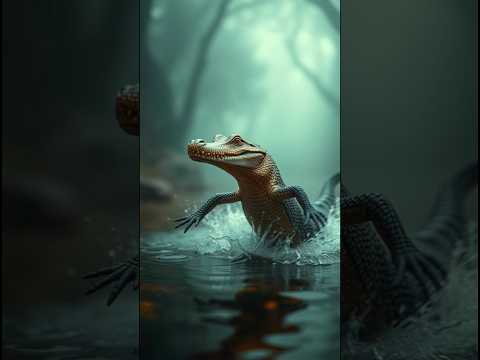 Gharial...., Gharial Attack Caught on Camera!” বা “Most Unique Crocodile in the World – #shorts
