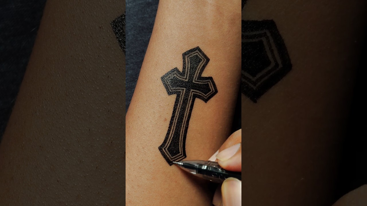Cross of Faith: Temporary Wrist Tattoo Idea........ #art #tattoo