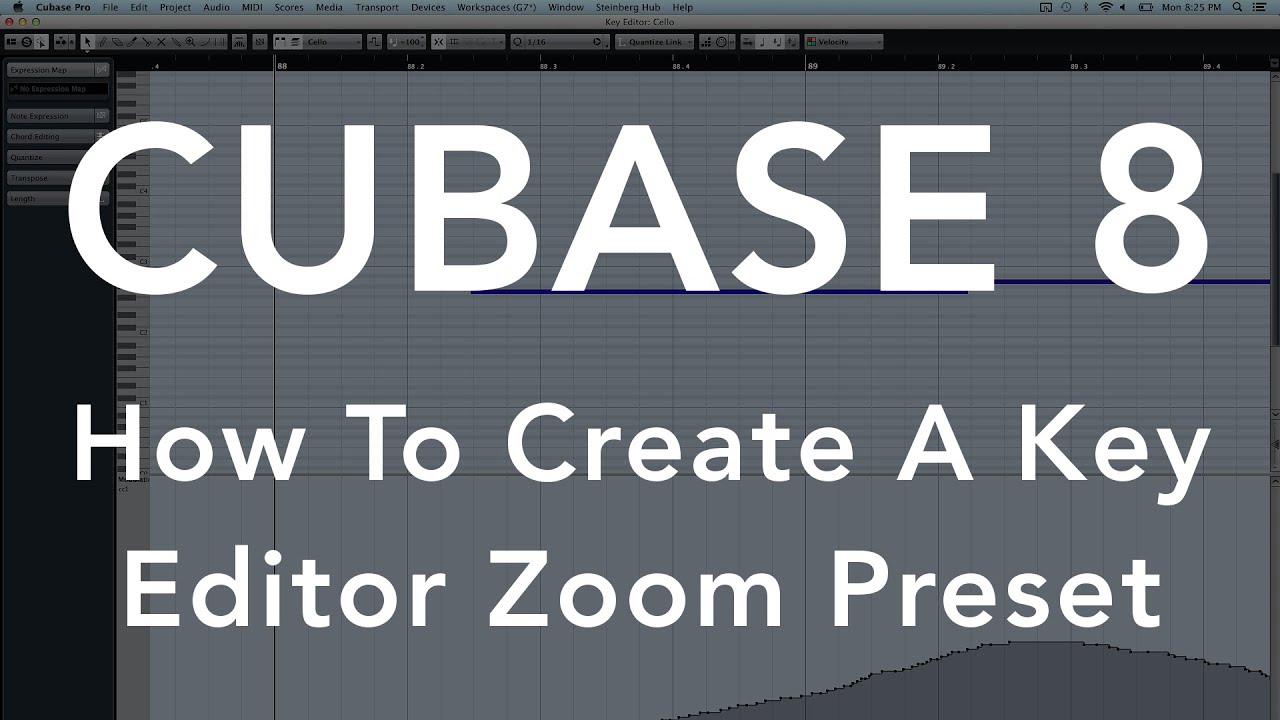 How To Create A Key Editor Zoom Preset In Cubase 8