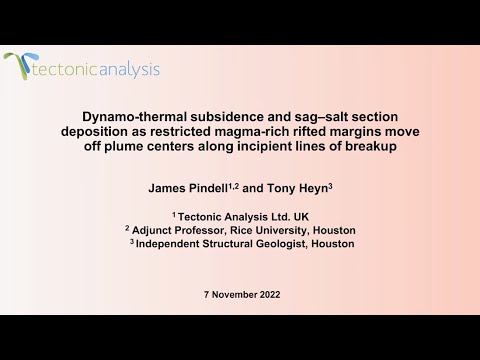 52.2 James Pindell - Dynamo-thermal subsidence and sag–salt section deposition