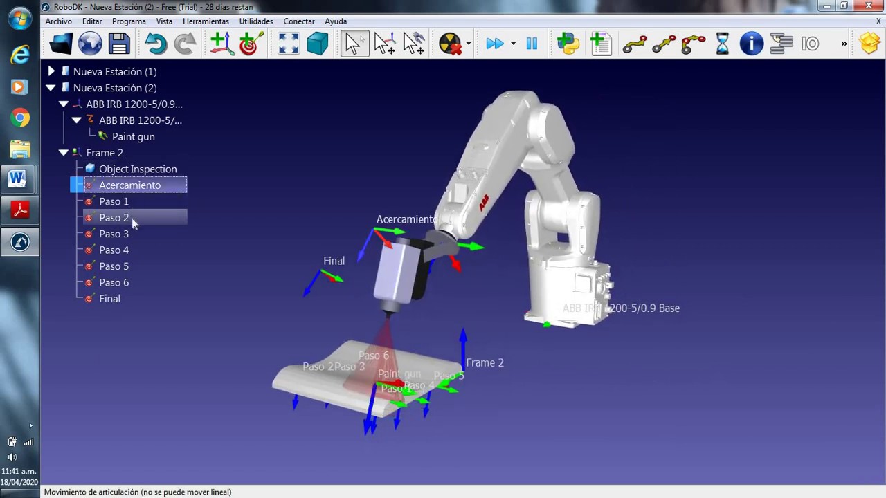 Práctica guiada de programación de robot - RoboDk