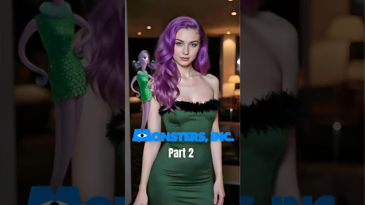 Monsters, Inc. Characters as Humans 😮👽💥 AI Transformation! 🧠✨ #ai #monstersinc #disney #pixar