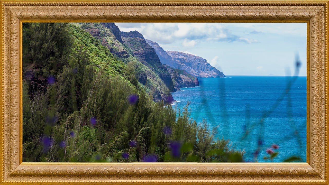 Na’Pali Coast Majesty | 2-Hour Still Photography for TV Decor (4k)
