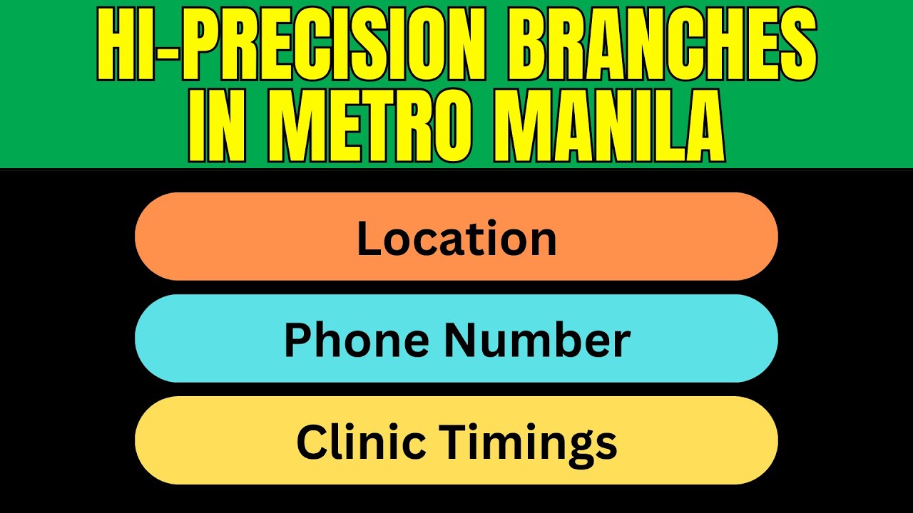 Hi Precision Branches Contact Number in Metro Manila | Location, Mobile Number, Landline, Timings