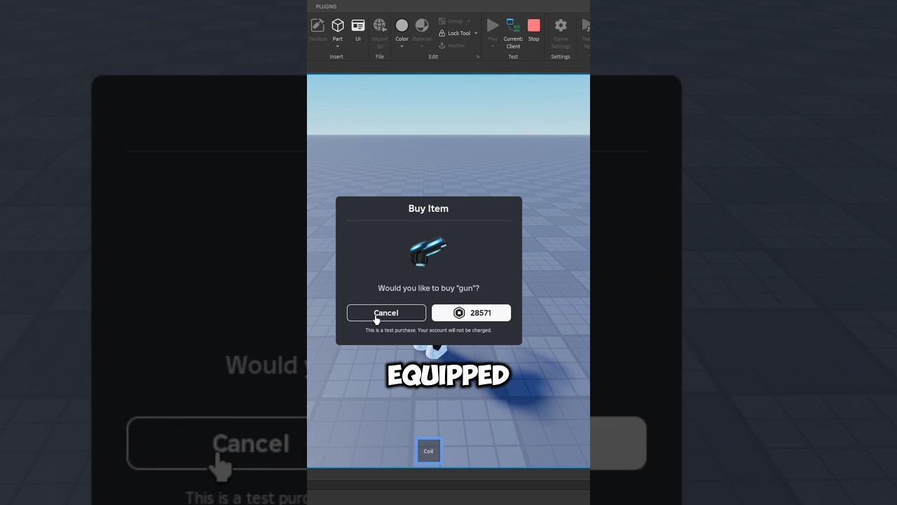 How to prompt gamepass purchase when tool equiped in roblox studio tutorial #robloxstudiotutorial