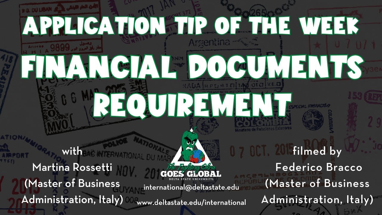Delta State University - Financial Documents Requirement for International Admission