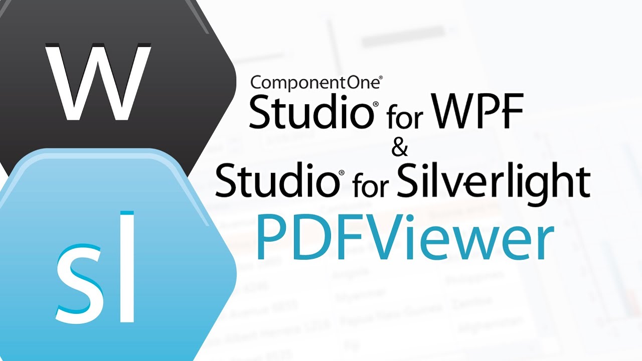 Getting Started with ComponentOne PdfViewer (WPF/Silverlight)