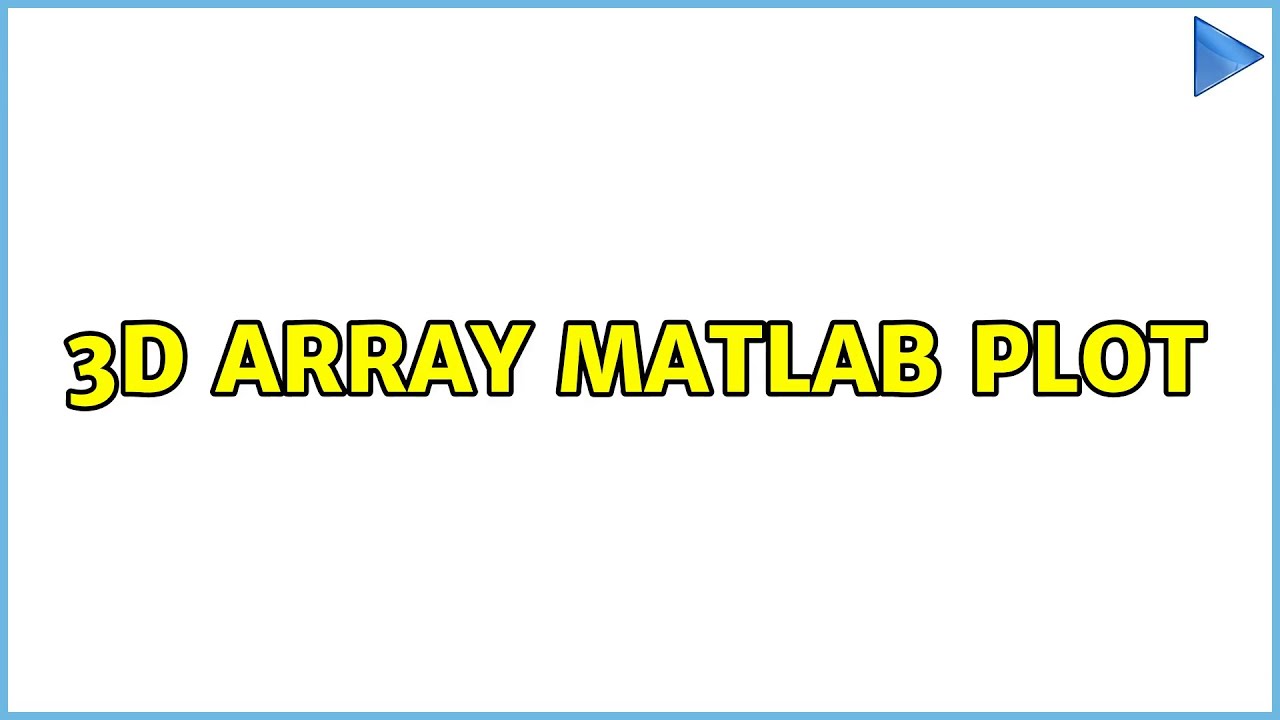 3d array Matlab plot