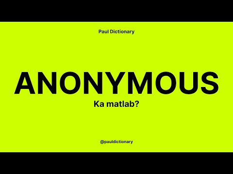 anonymous Meaning in Hindi/Urdu | Meaning of anonymous | anonymous ka matlab? | anonymous क्या है?