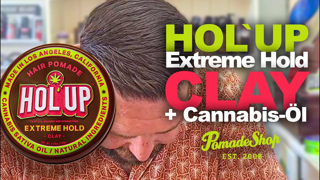HOL’UP Cookie EXTREME HOLD Clay - Hemp seed Oil 🎃 pumpkin scent & vegan - with Max | PomadeShop