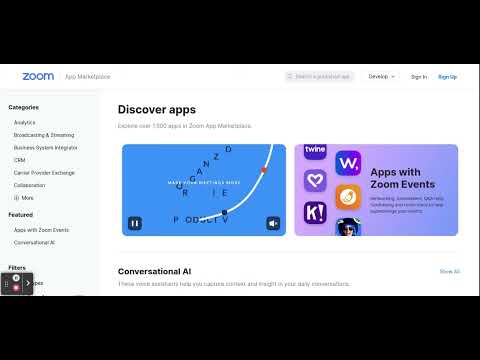 App Marketplace on Zoom