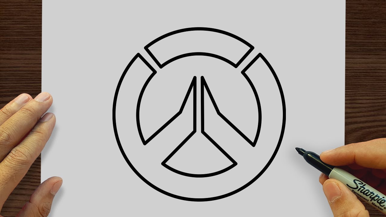 Overwatch Drawing | How To Draw Overwatch Logo Very Easy Step By Step For Beginners