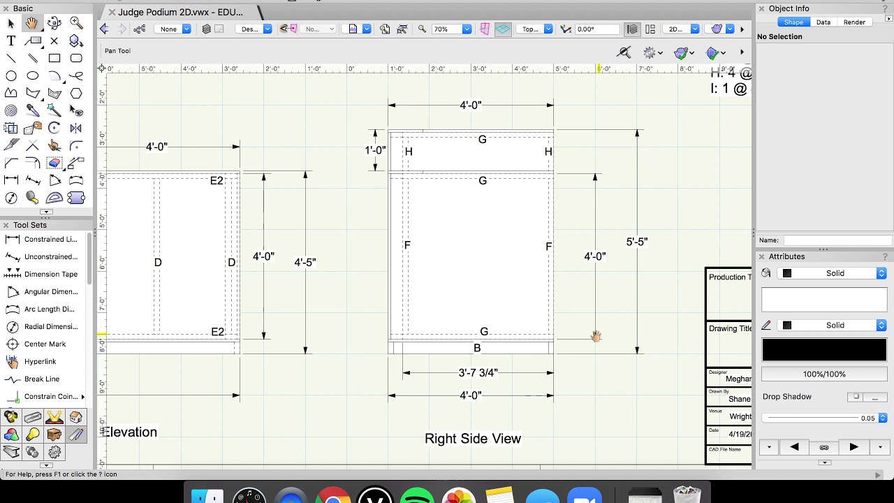 Vectorworks 2019 2D Drafting Example