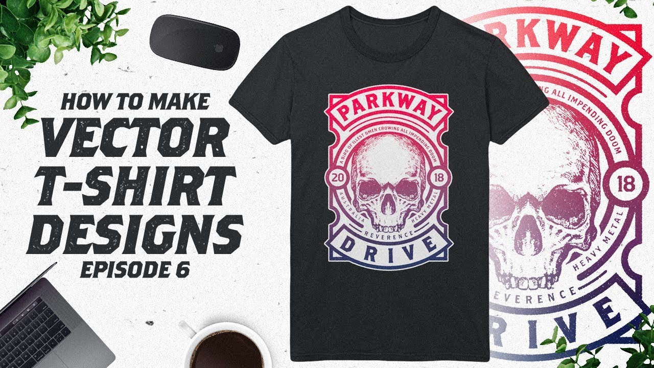 Vector T-Shirt Design Tutorial In Illustrator (ep.6)