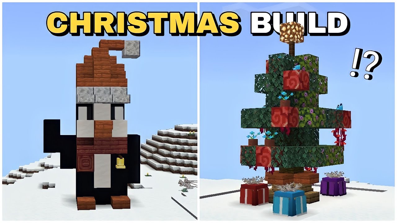 Minecraft 5+ Christmas Build Hacks! - Minecraft Builders
